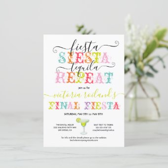 Final Fiesta Bachelorette Party Invitation | Zazzle