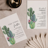 Final Fiesta Bachelorette Weekend Party Itinerary Invitation | Zazzle