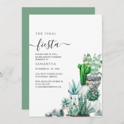 Final Fiesta Boho Scottsdale Bachelorette Party Invitation | Zazzle
