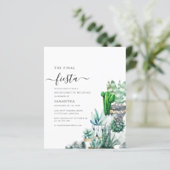 Final Fiesta Budget Bachelorette Party Invitation | Zazzle