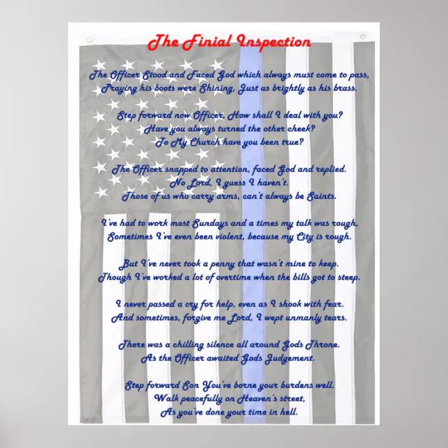 Final Inspection Police Poster | Zazzle