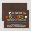 Final Score Sports Birthday Party Invitation | Zazzle