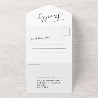 Finally celebrate photo mono belated wedding all in one invitation | Zazzle