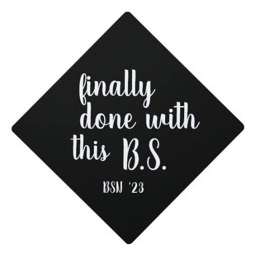 Finally Done | Custom Class Year Graduation Cap Topper | Zazzle