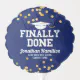 Finally Done Navy Blue Graduation Party Balloon | Zazzle