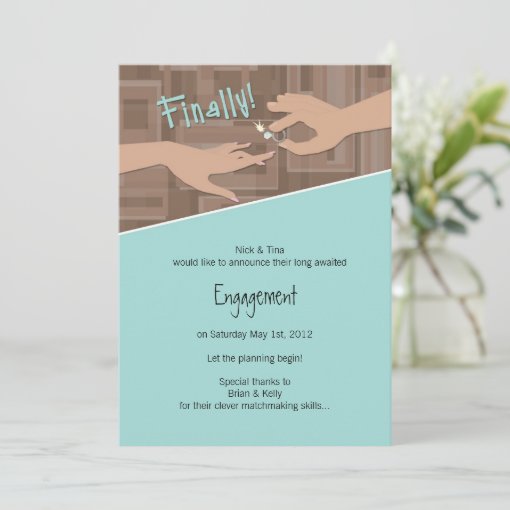 Finally! Engagement Announcement | Zazzle