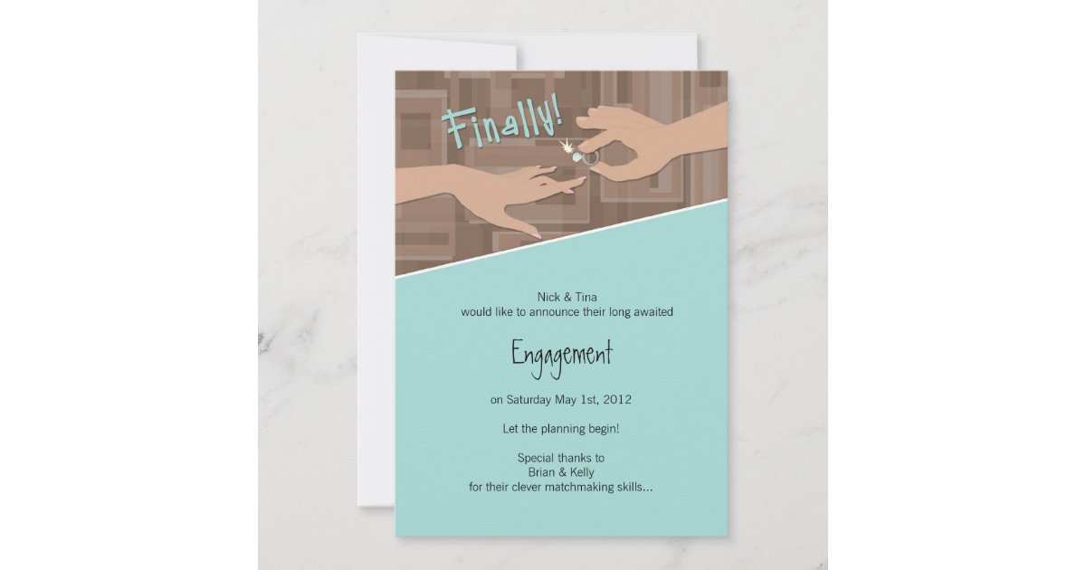 Finally! Engagement Announcement | Zazzle
