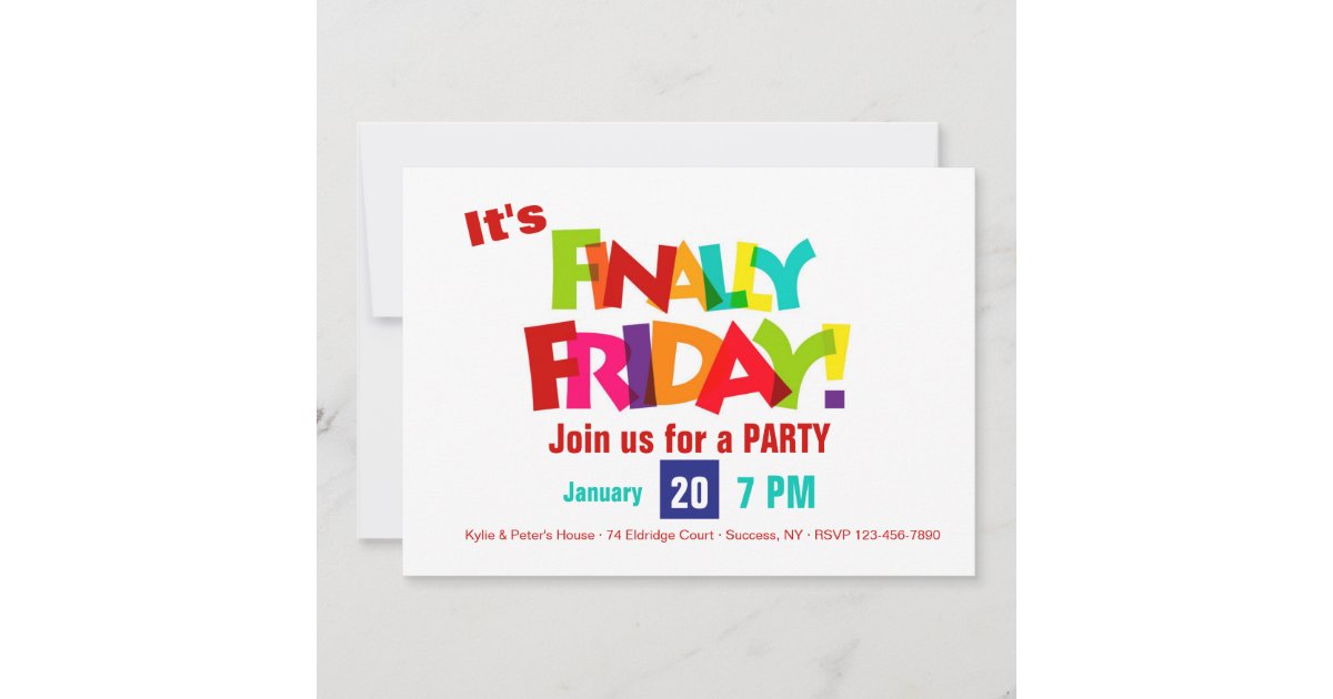 Finally Friday Party Invitations | Zazzle