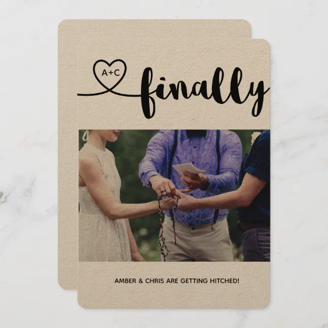 Finally Getting Hitched! Save the Date. Invitation | Zazzle