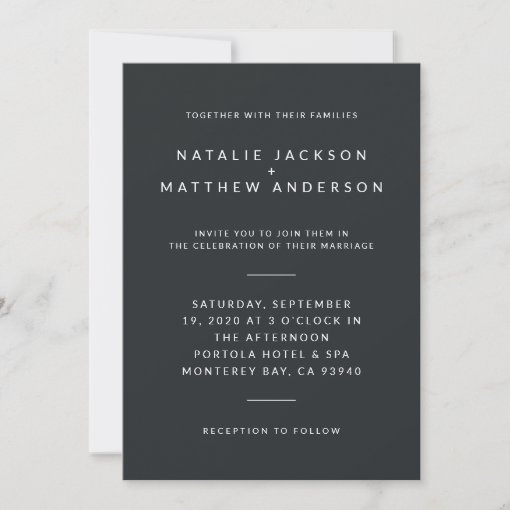 Finally, modern geometric wedding invitation | Zazzle