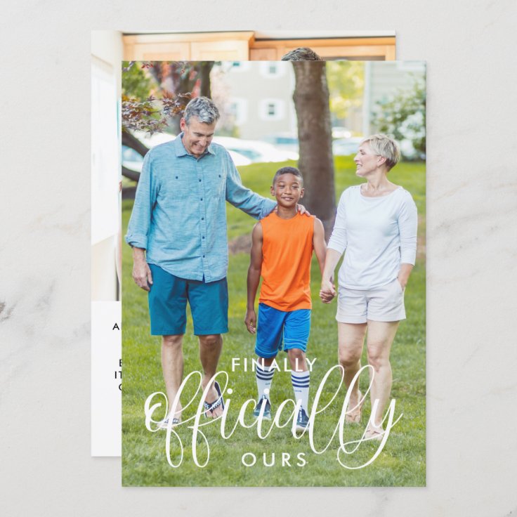 Finally Officially Ours 2 Photo Adoption Announcement | Zazzle