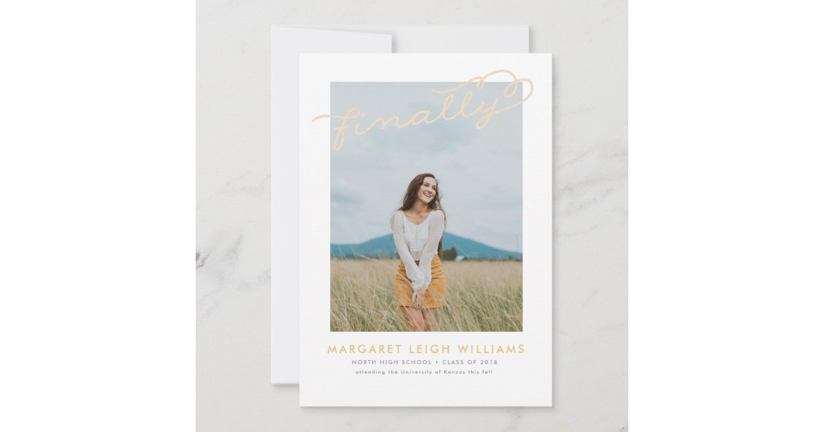 Finally Photo Graduation Announcement | Zazzle.com