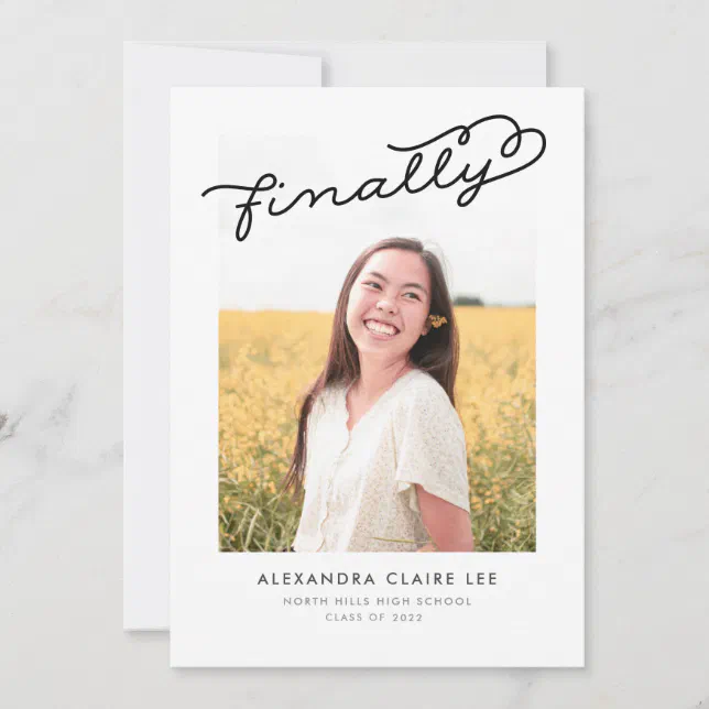 Finally Photo Graduation Announcement | Zazzle