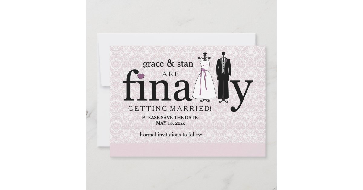Finally Save the Date Announcement | Zazzle