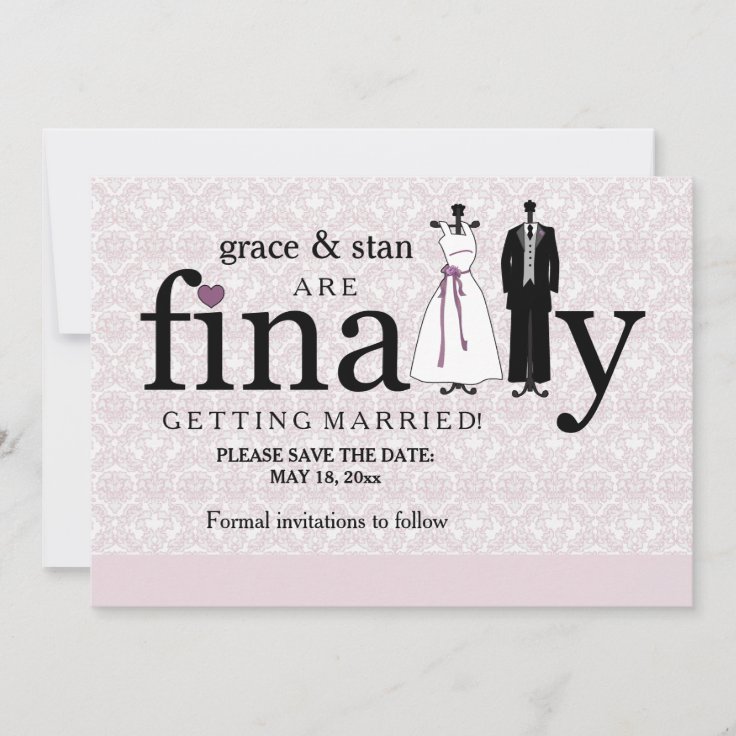 Finally Save the Date Announcement | Zazzle