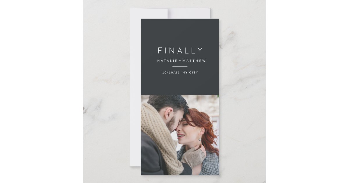 Finally, save the date photo announcement | Zazzle