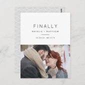 Finally save the date photo postcard | Zazzle