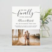 Finally save the date script simple chic photo | Zazzle