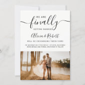 Finally save the date script simple chic photo | Zazzle