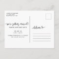 Finally Script Font Overlay Save the Date Postcard | Zazzle