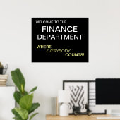 Finance Department Motivational Welcome Sign | Zazzle