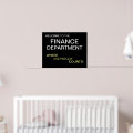 Finance Department Motivational Welcome Sign | Zazzle