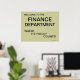 Finance Department Poster | Zazzle