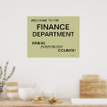 Finance Department Poster | Zazzle