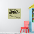 Finance Department Poster | Zazzle