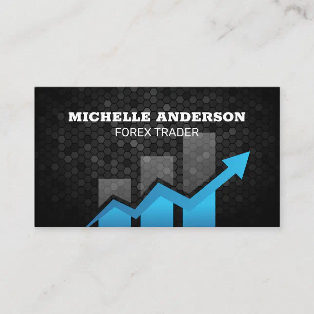 Finance | Graph Chart | Fin Tech Business Card | Zazzle