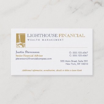 Financial Advisor Business Card | Zazzle