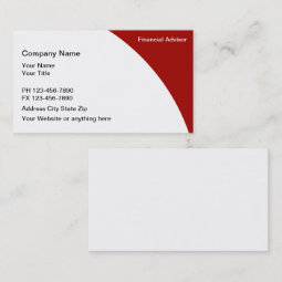 Financial Advisor Business Cards | Zazzle