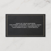 Financial Advisor | Leather Stitched Business Card | Zazzle
