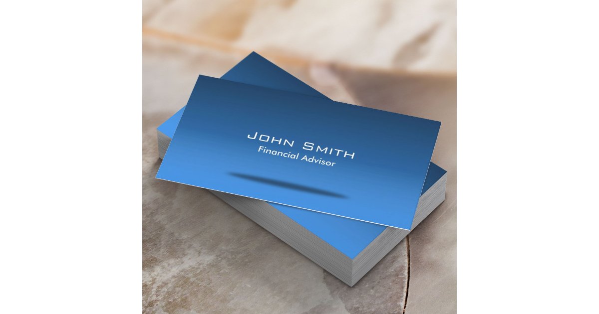 Financial Advisor Professional Consultant Business Card | Zazzle