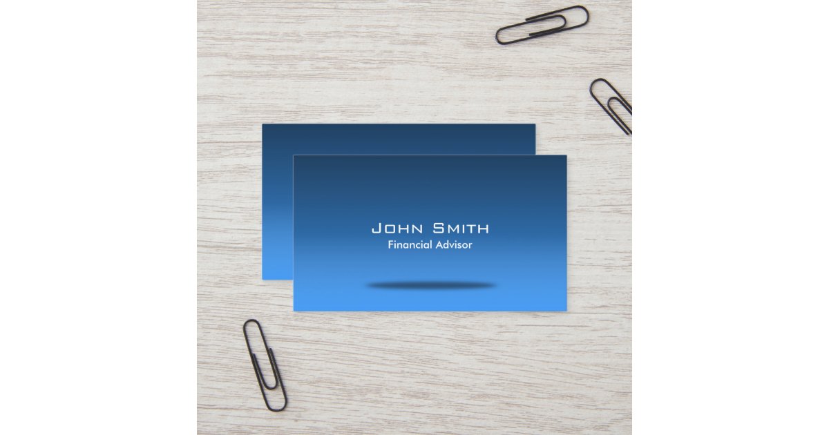 Financial Advisor Professional Consultant Business Card | Zazzle