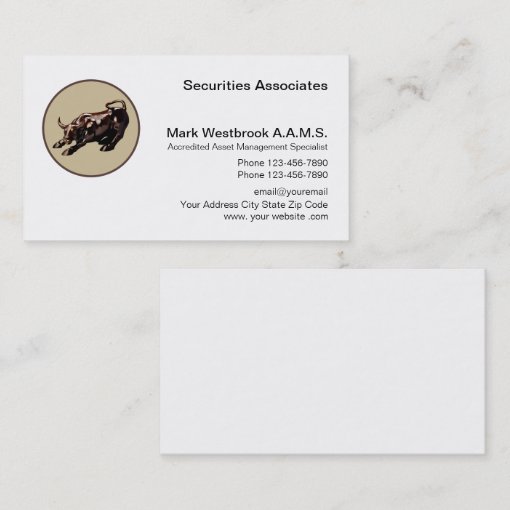Financial Advisor Services Professional Business Card | Zazzle
