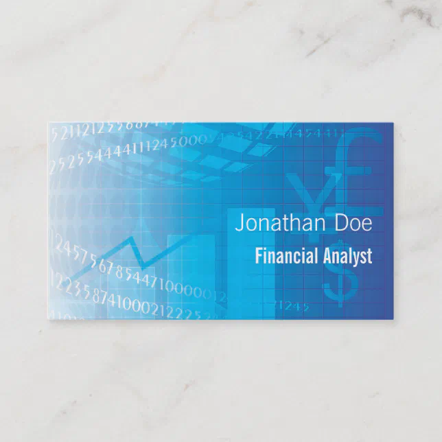 Financial Analyst Accountant Business Card | Zazzle