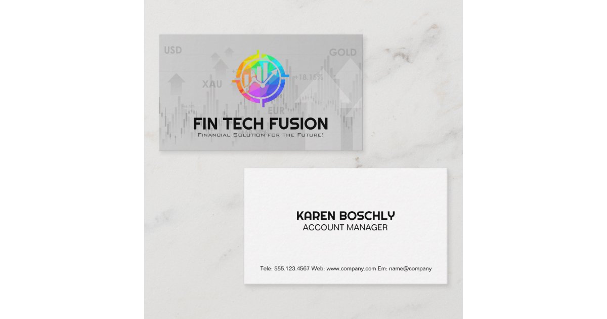 Financial Chart | Equity and Commodities Business Card | Zazzle
