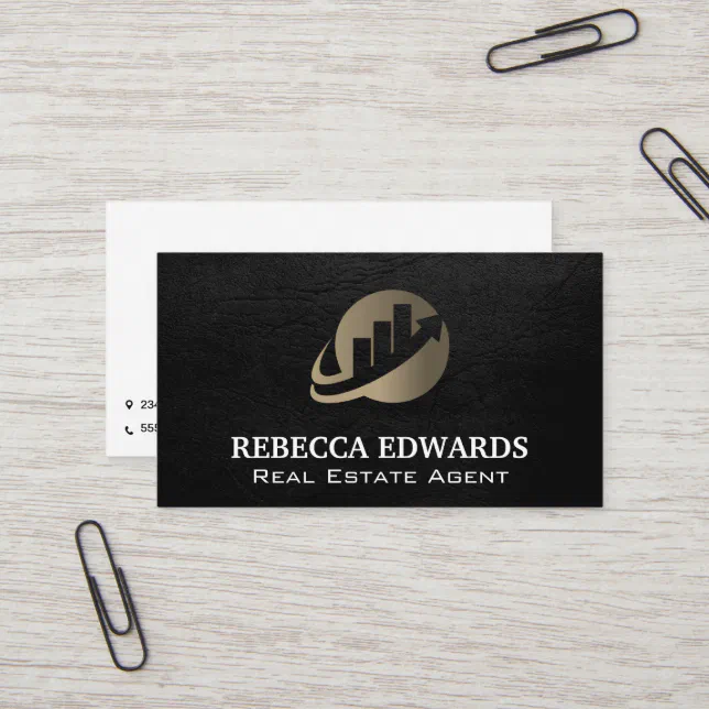 Financial Chart Logo | Analyst Business Card | Zazzle