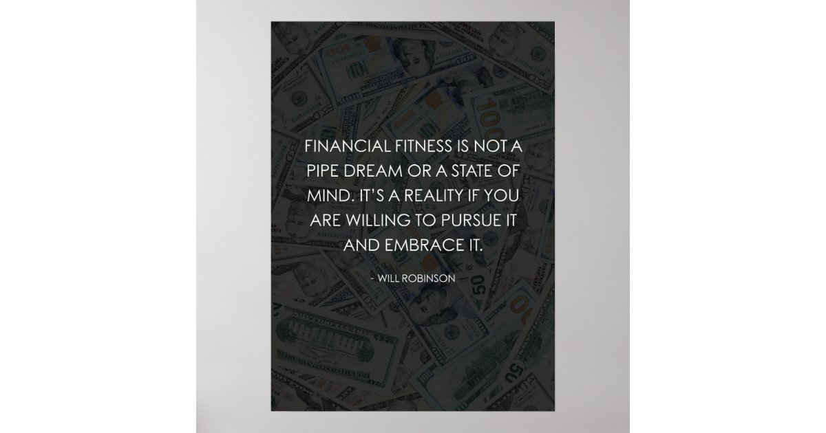Financial Fitness Poster | Zazzle