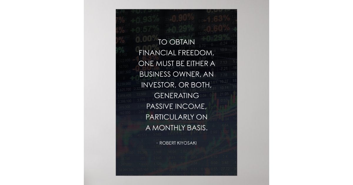 Financial Freedom - Success Motivation Poster | Zazzle