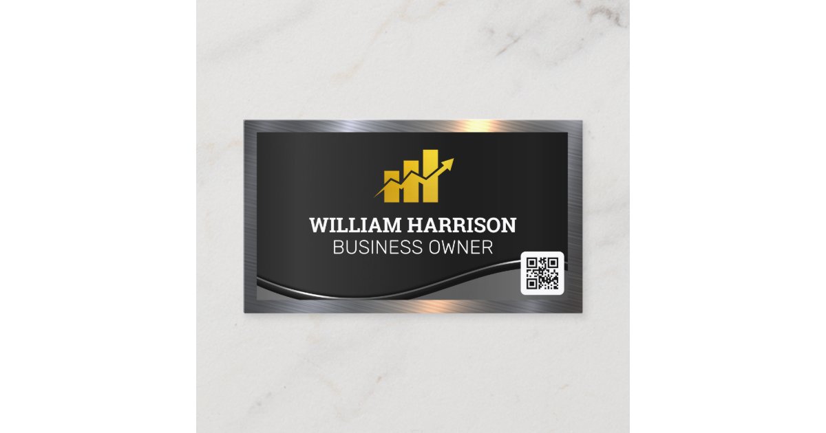 Financial Logo | QR Code Business Card | Zazzle