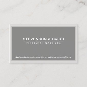 Financial Services Business Card | Zazzle