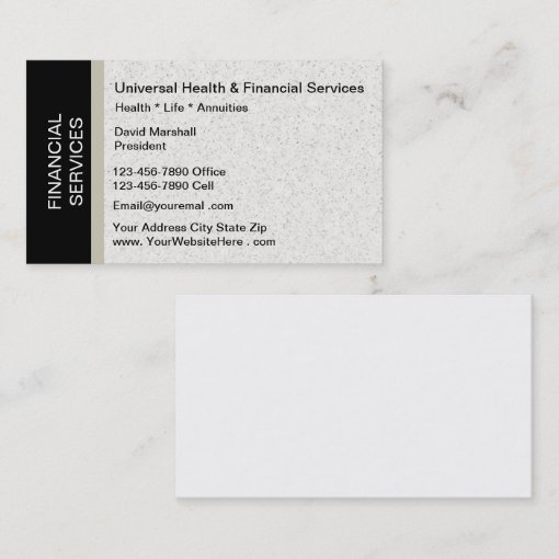 Financial Services Business Card | Zazzle