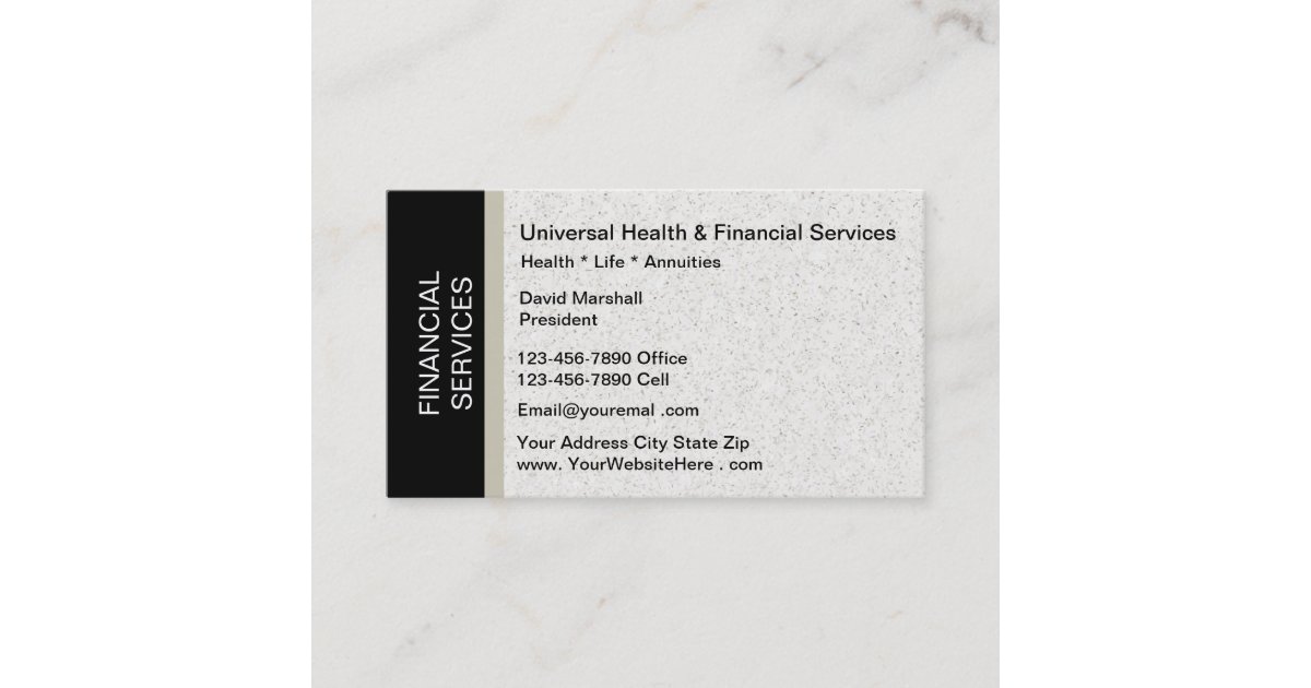 Financial Services Business Card | Zazzle