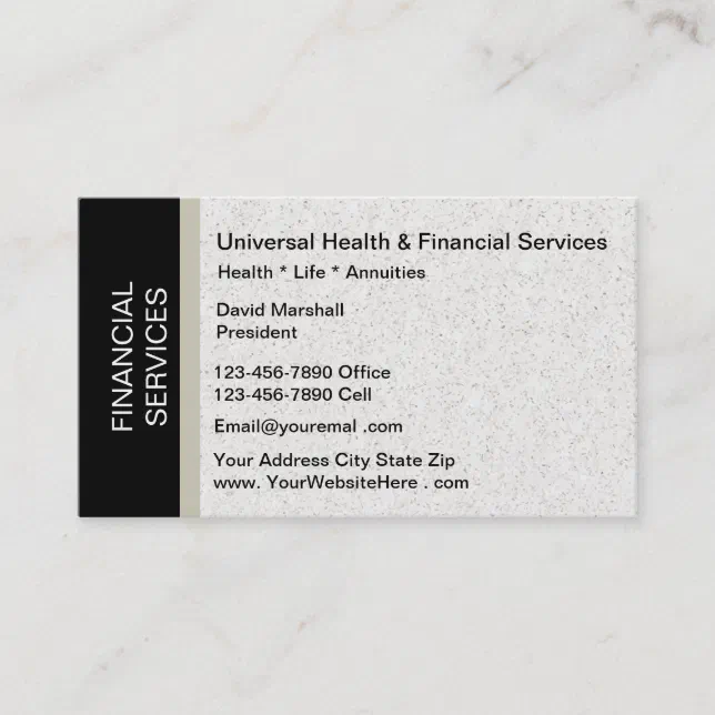Financial Services Business Card | Zazzle