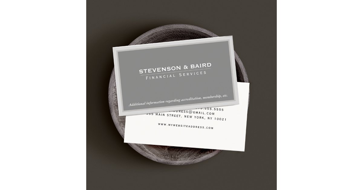 Financial Services Business Card | Zazzle