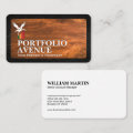 Financial Stork Graph Logo | Wood and Brick Business Card | Zazzle