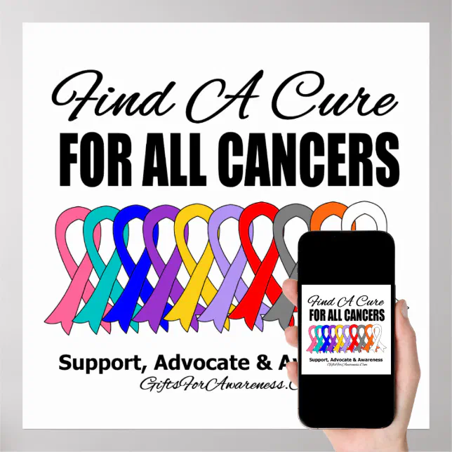 Find A Cure For All Cancers Poster | Zazzle