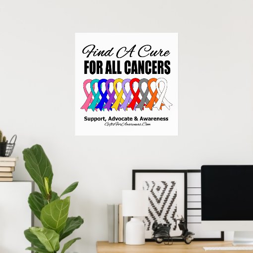 Find A Cure For All Cancers Poster | Zazzle